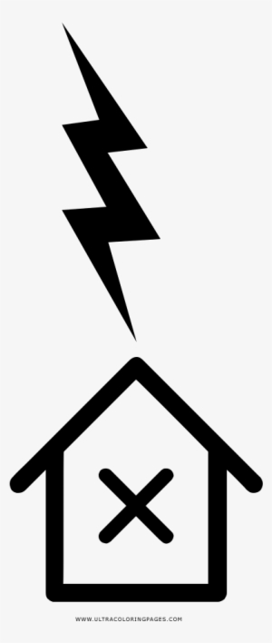 Lightning Strike Coloring Page - Dibujo De Rayo PNG Image | Transparent ...