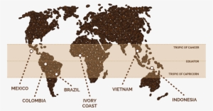 Coffee Growing Regions - World Map PNG Image | Transparent PNG Free ...