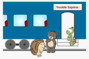 Getting Off The Trouble Train - Cartoon PNG Image | Transparent PNG ...