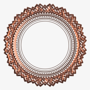 Copper Decorative Fancy Frames Png, Bakır Dekoratif - Gold Circle Frame ...