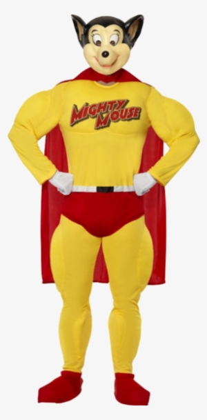 Adult Mighty Mouse Costume - Super Helden Kostüm Erwachsene PNG Image ...