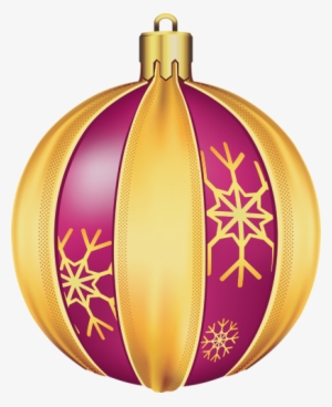 Transparent Gold And Pink Christmas Ball Clipart Picture - Christmas ...