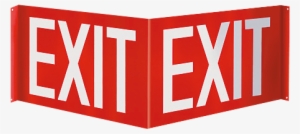 Exit Stand-out Sign - Red And Green Exit Signs PNG Image | Transparent ...