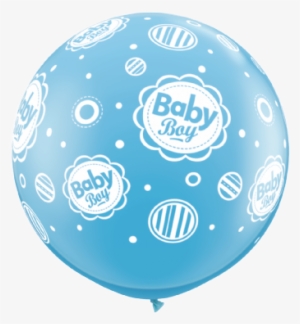 3' Pale Blue Baby Boy Dots Latex Balloons X - Blue Baby Balloons In Png ...