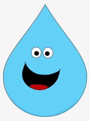 Smiling Raindrop - Cute Raindrop Clipart PNG Image | Transparent PNG ...