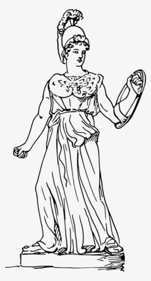 Ancient Greece Athena Parthenos Goddess Drawing - Greek Statue Coloring ...