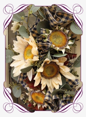 Autumn / Fall Door Wreath Decoration - Flowers For Ever After PNG Image ...