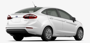 2015 Ford Fiesta S White Back View - Ford Fiesta White Sedan PNG Image ...