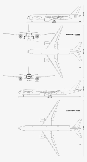 File - B777familyv1 - 0 - Boeing 777 300 Rzuty PNG Image | Transparent ...