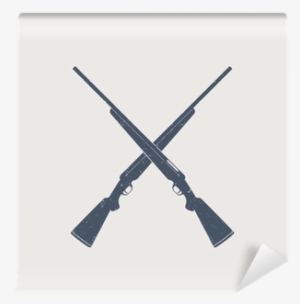 Crossed Hunting Rifles With Grunge Texture, Vector - Illustration PNG ...