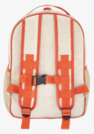 Neon Orange Giraffe Grade School Backpack - Soyoung Raw Linen - Neon ...