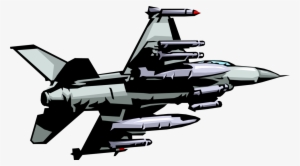 Vector Illustration Of F16 Falcon Us Air Force Single-engine - F 16 ...