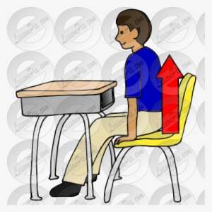 Push Ups Picture For Classroom Therapy Use - Chair Push Ups Cartoon PNG ...
