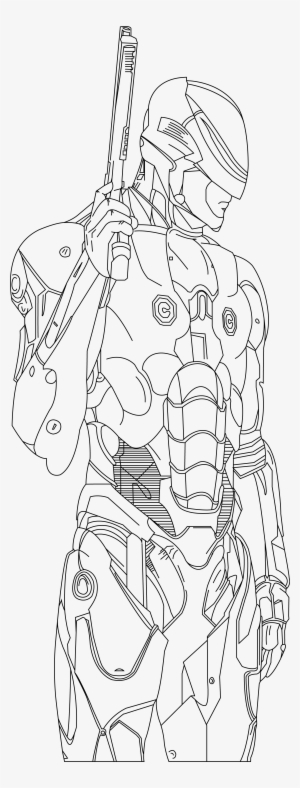 28 Collection Of Robocop 2014 Drawing - Line Art PNG Image ...
