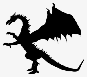 Animal Beast Creature Dragon Drake Fiction - Dragon Silhouette PNG ...