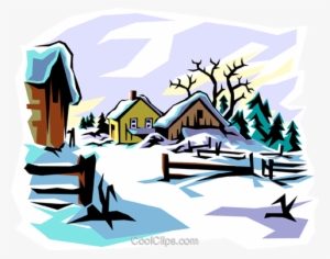 Winter Scene Royalty Free Vector Clip Art Illustration - Winter Scene ...