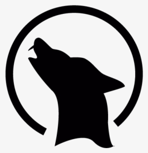 Wolf Howling At The Moon Vector - Wolf Howling At Moon Black Logo ...