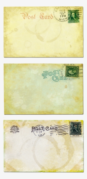 Vintage Postcard Back Clip Art - Handwriting PNG Image | Transparent ...