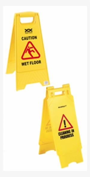 Caution Wet Floor / Cleaning In Progress Safety Sign - Wet Floor & Cleaning In Progress Warning ...