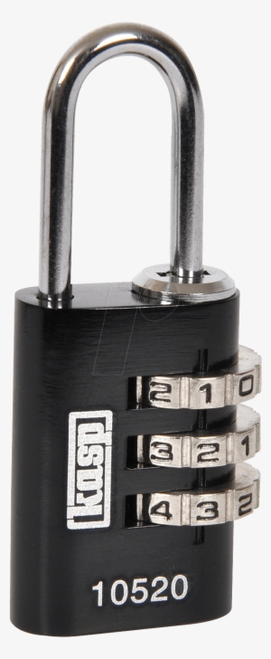 Kasp Combination Lock, 3 Rows, 20 Mm, Black Kasp K10520blad - Kasp 105 ...