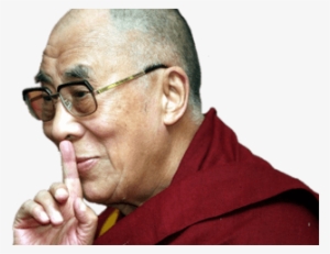 Dalai Lama Finger In Front Of Mouth - Bouddhisme Personnage Important ...