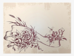 Banner With Roses PNG Image | Transparent PNG Free Download on SeekPNG