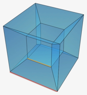 Hypercube With 2 Edges Highlighted - Hypercube PNG Image | Transparent ...