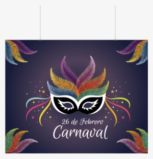 Photocall Carnaval Máscara - Brazilian Carnival Themed Invite PNG Image ...