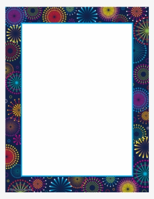 Tcr5444 Fireworks Computer Paper Image - Picture Frame PNG Image ...