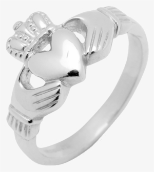 10ct W/gold Ladies Heavy Traditional Claddagh Ring - 10k Solid Gold ...
