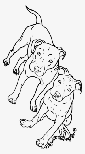 Free Pit Bull Line Art 17 By Wolfie Undead-d6tvuhc - Free Pitbull ...