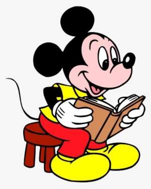 Rain Clipart Mickey Mouse - Mickey Mouse Reading PNG Image ...