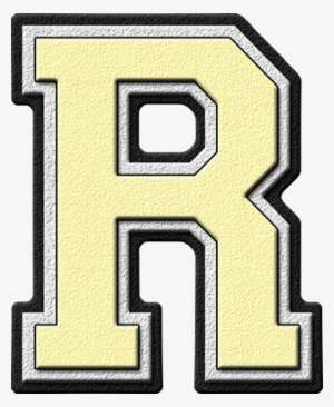 Presentation Alphabet Set - Gold Varsity Letter R PNG Image ...