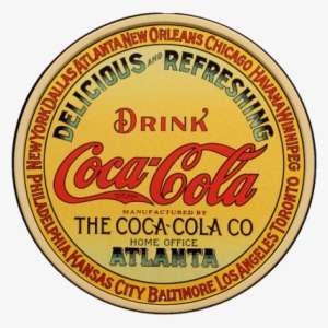 Vintage Circular Coca Cola Sign - Coca-cola Tin Sign 12 X 12in PNG ...