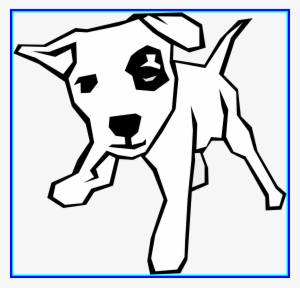 Cute Pitbull Outline
