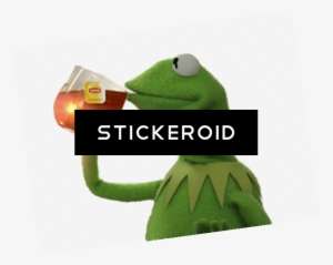 Kermit Drinking Tea - True Frog PNG Image | Transparent PNG Free ...