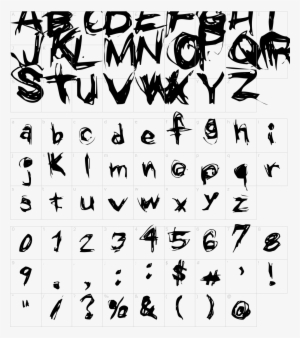Grunge Font - Oil Life Sticker (rectangle) PNG Image | Transparent PNG ...