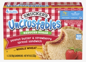 Uncrustables® Reduced Sugar Peanut Butter & Strawberry - Smuckers ...
