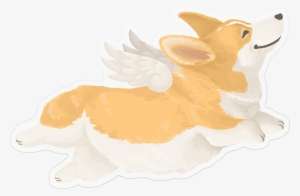Corgi Angel Sticker - Corgi Angel PNG Image | Transparent PNG Free ...