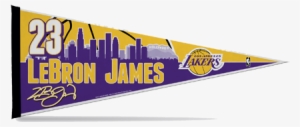 Los Angeles Lakers Lebron James Pennant - Banner PNG Image ...