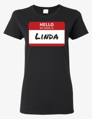 Linda Name Tag T-shirt Hello My Name Is Sticker - T Shirt Ellesse Noir ...