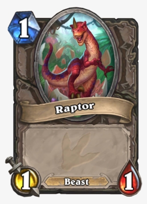 Raptor Card - Hearthstone 1 1 Raptors PNG Image | Transparent PNG Free ...