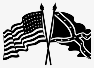 Drawn American Flag Transparent Background - American Civil War Black ...