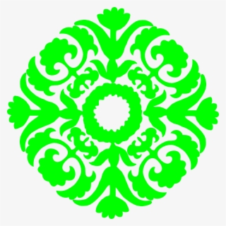 Green Flourish Cliparts - Desain Floral Islam Png PNG Image ...