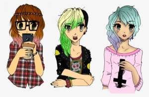 Graphic Transparent Hipster Punk And Pastel Goth Colored - Laminas Para ...