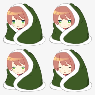 Download Hd Sleeping Chibi Monika Sprites Ddlc Png Sayori Chibi - Ddlc ...