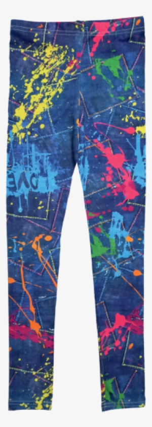 Paint Splatter Denim Leggings - Leggings PNG Image | Transparent PNG ...