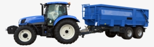 Tractor With Trailer - Blue Tractor Trailer Png PNG Image | Transparent ...