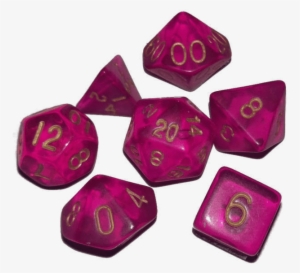 Transparent Pink Polyhedral Dice Set - Polyhedral Dice Transparent PNG ...