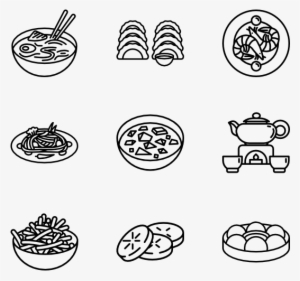Chinese Food Box Template - Line Art PNG Image | Transparent PNG Free ...